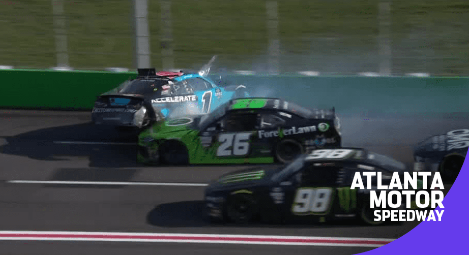 Sam Mayer gets into the wall at Atlanta | NASCAR