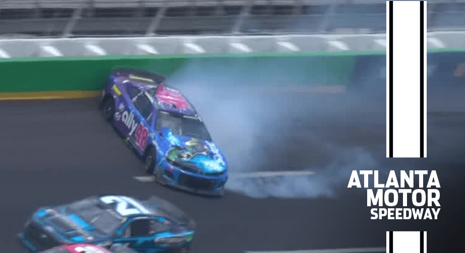 Alex Bowman spins during intense racing at Atlanta | NASCAR