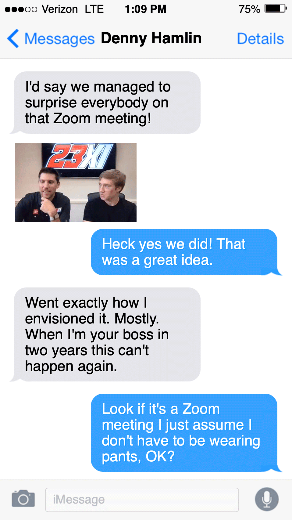 @nascarcasm: Fake texts to Tyler Reddick after 23XI news | NASCAR