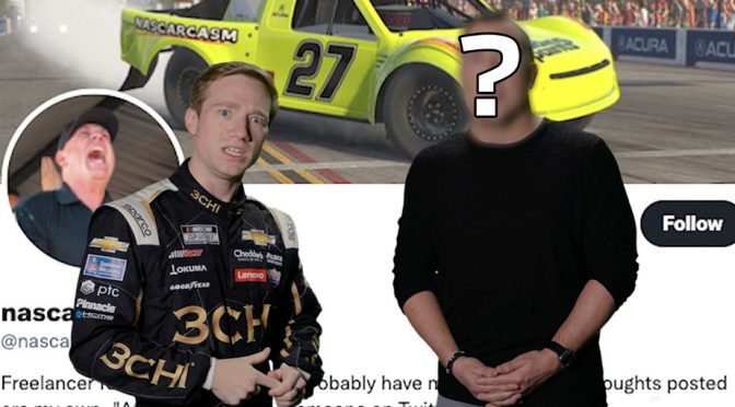 @nascarcasm finally meets the drivers and shows his face | NASCAR