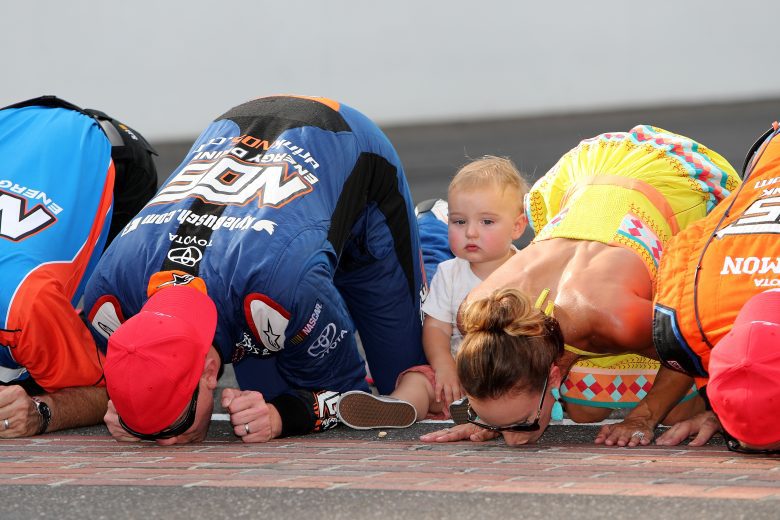 @nascarcasm: Kids who know kissing the bricks is gross | NASCAR