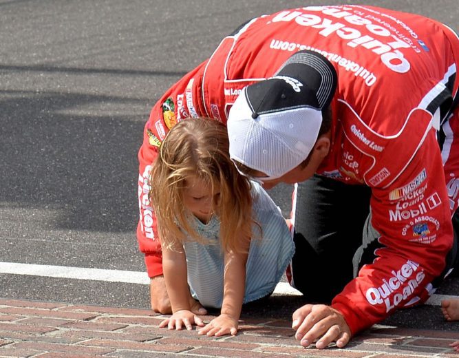 @nascarcasm: Kids who know kissing the bricks is gross | NASCAR