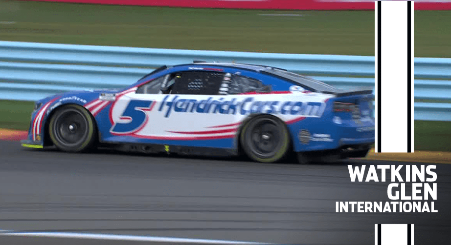 Larson runs Elliott wide, takes the win at Watkins Glen