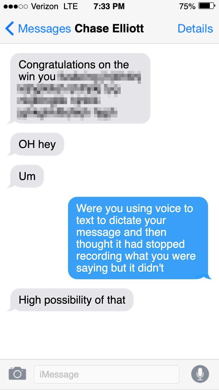 @nascarcasm: Fake texts to Watkins Glen winner Kyle Larson | NASCAR