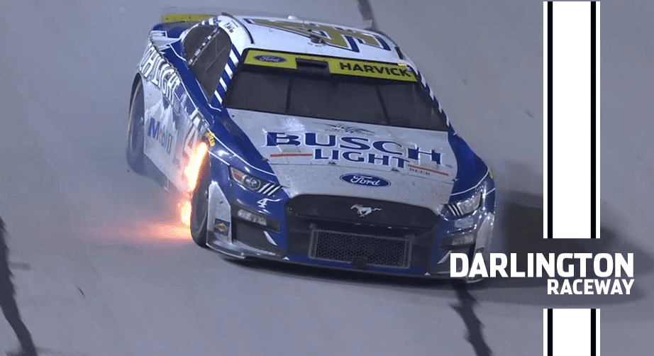 Kevin Harvick's car ignites, forces early exit at Darlington | NASCAR