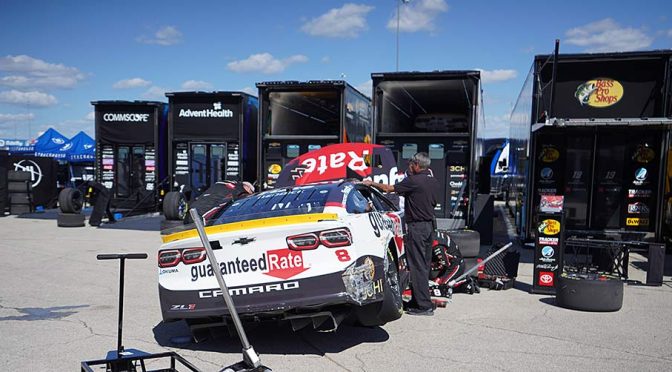 Pole-starter Tyler Reddick out after early crash at Kansas | NASCAR
