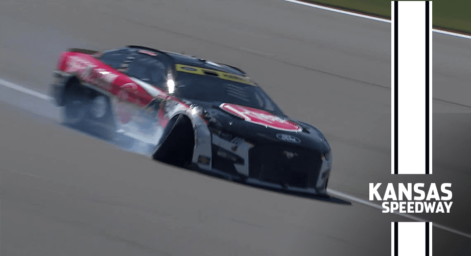 Kevin Harvick slams outside wall at Kansas Speedway | NASCAR