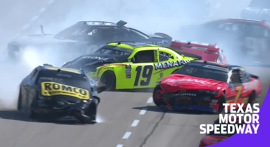 Multiple Xfinity playoff drivers wreck after restart at Texas | NASCAR