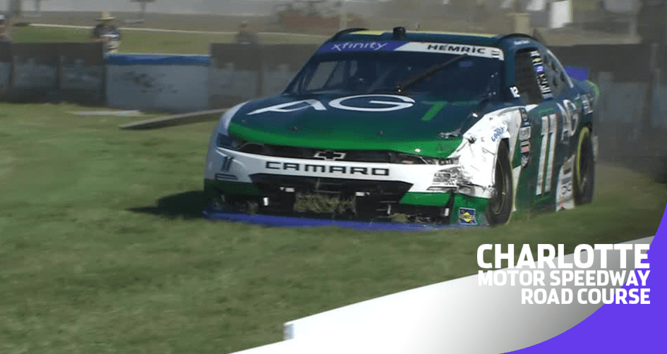 Daniel Hemric tags the wall early at the Roval | NASCAR