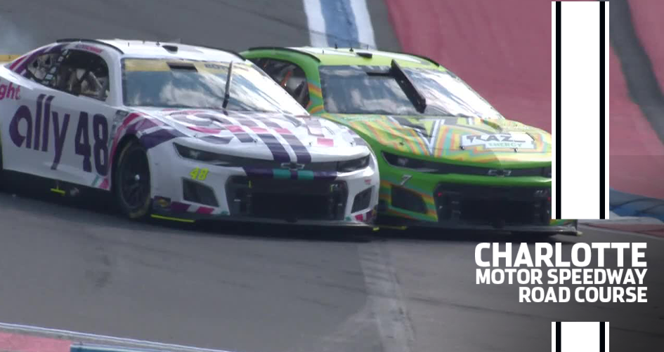 Corey LaJoie, Noah Gragson tangle at the Roval | NASCAR