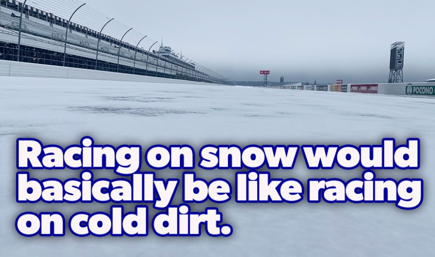 @nascarcasm: Why NASCAR should race in the winter | NASCAR