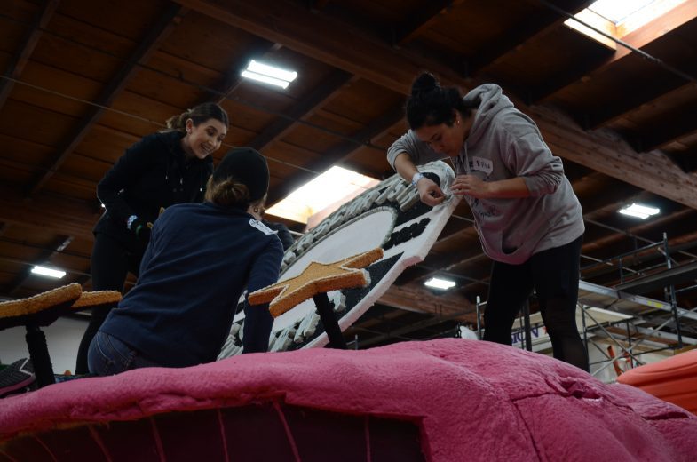 Behind the scenes: Building the Rose Parade float | NASCAR