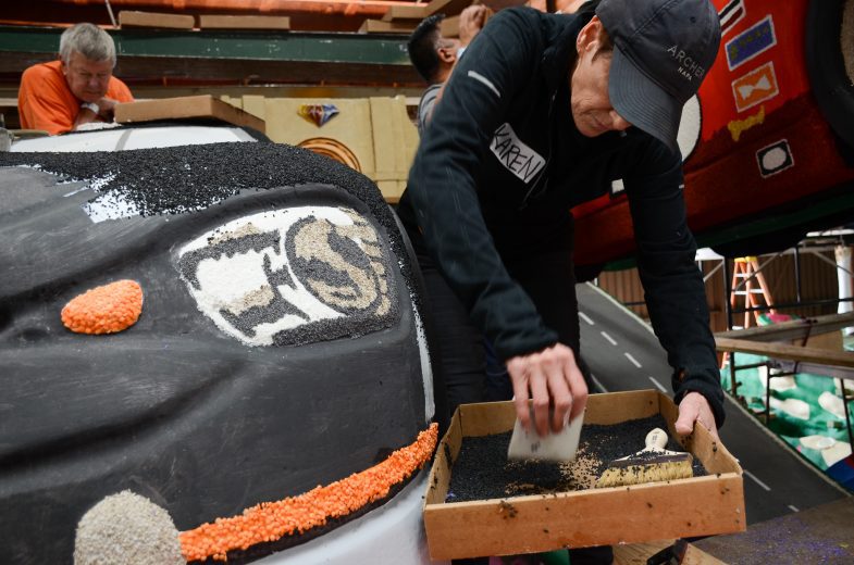 Behind the scenes: Building the Rose Parade float | NASCAR