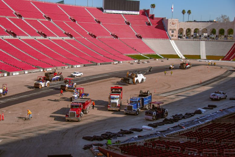 Work underway at LA Coliseum in preparation for Clash | NASCAR
