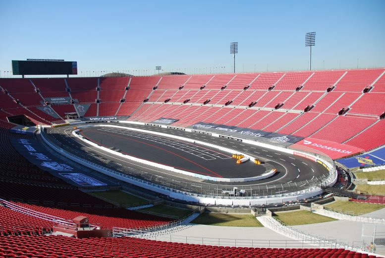 Work underway at LA Coliseum in preparation for Clash | NASCAR