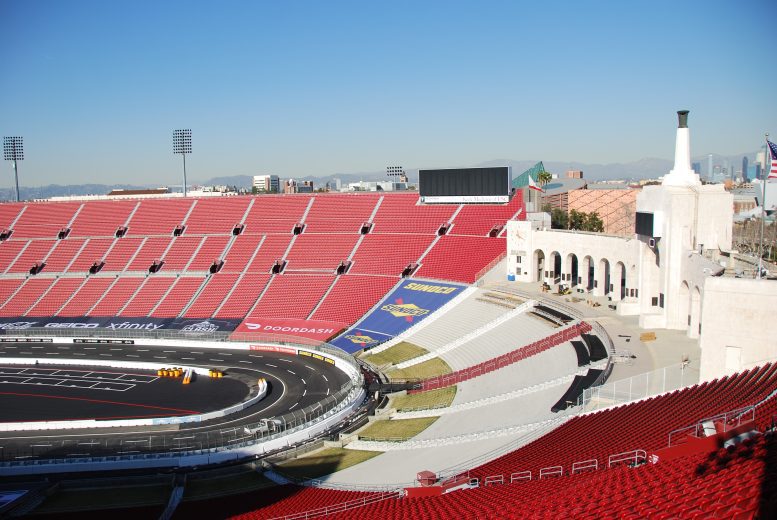 Work underway at LA Coliseum in preparation for Clash | NASCAR