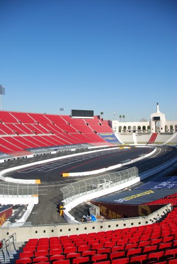 Work underway at LA Coliseum in preparation for Clash | NASCAR