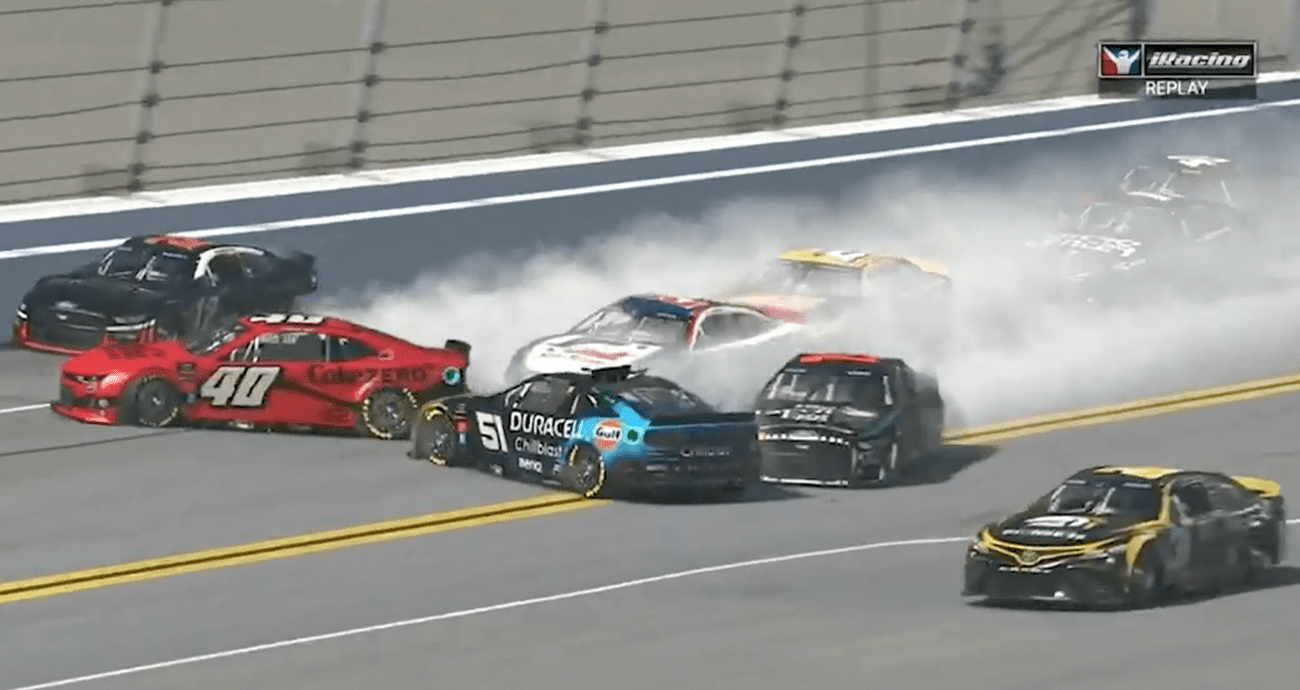 Multicar wreck sends eNASCAR drivers from green to yellow in Lap 1 | NASCAR