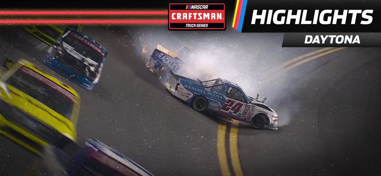 Rajah Caruth goes three wide at Daytona, causes a pileup on Lap 58 - NASCAR