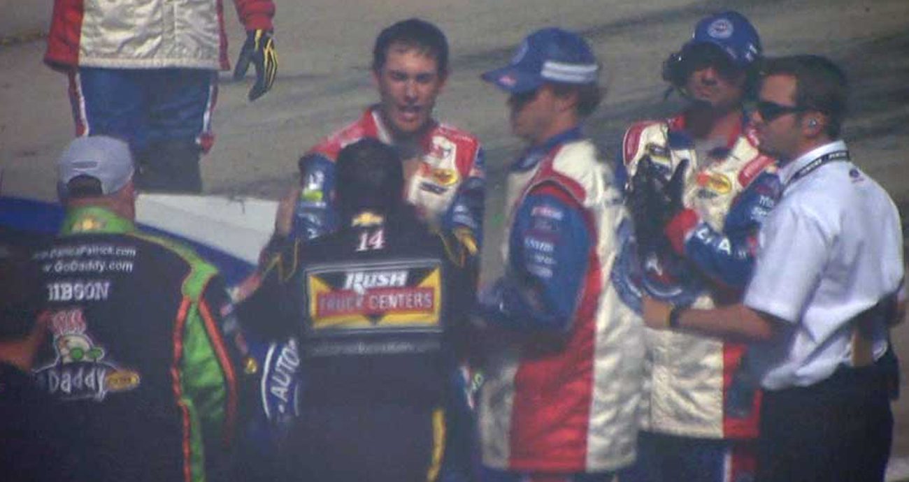 Stewart and Logano fight after Auto Club race 2013 | NASCAR.com