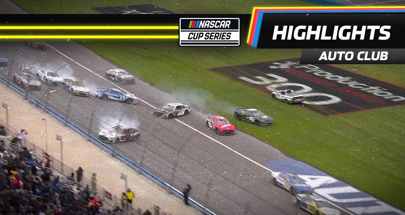 Panic at the restart: Big wreck takes out strong cars at Auto Club | NASCAR