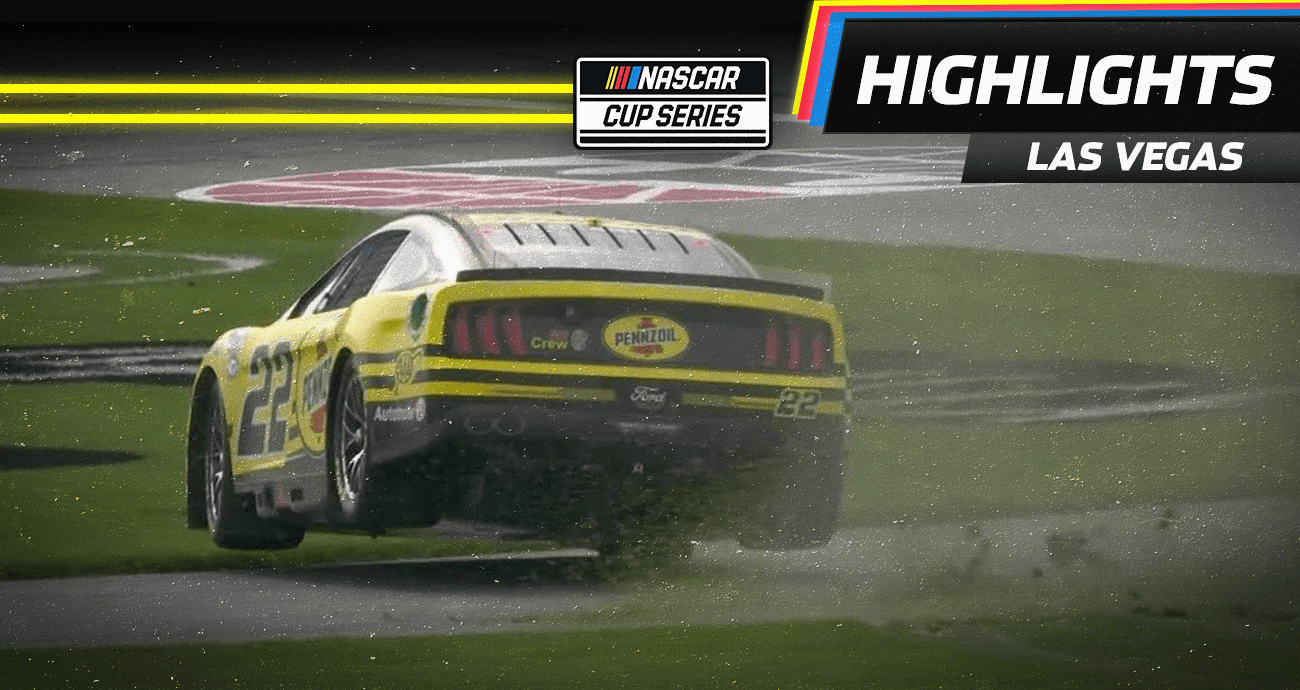 Logano slides across frontstretch at Las Vegas | NASCAR
