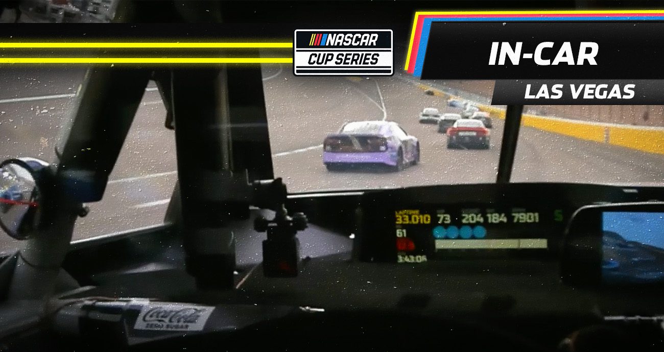 In-car view: Ride along with Hamlin over the final two laps at Las ...