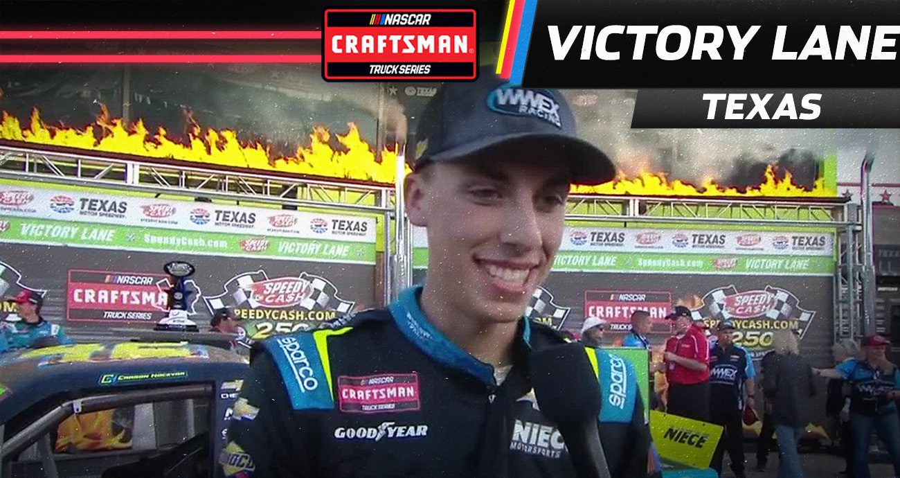 Hocevar: 'Didn't deserve' Saturday's win at Texas - NASCAR