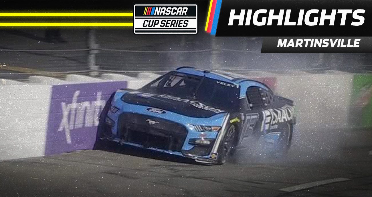 JJ Yeley slams into wall after brake lock up | NASCAR