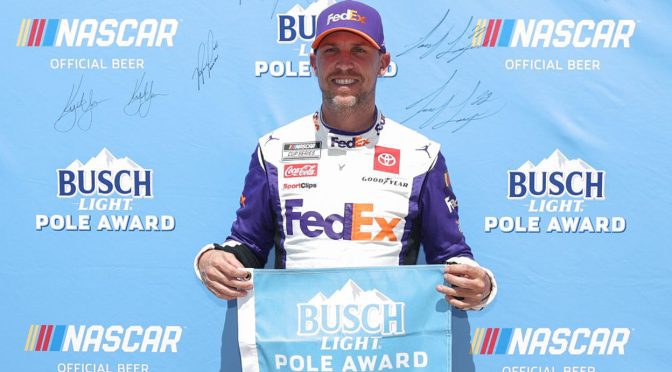 Denny Hamlin wins Busch Light Pole at Talladega | NASCAR