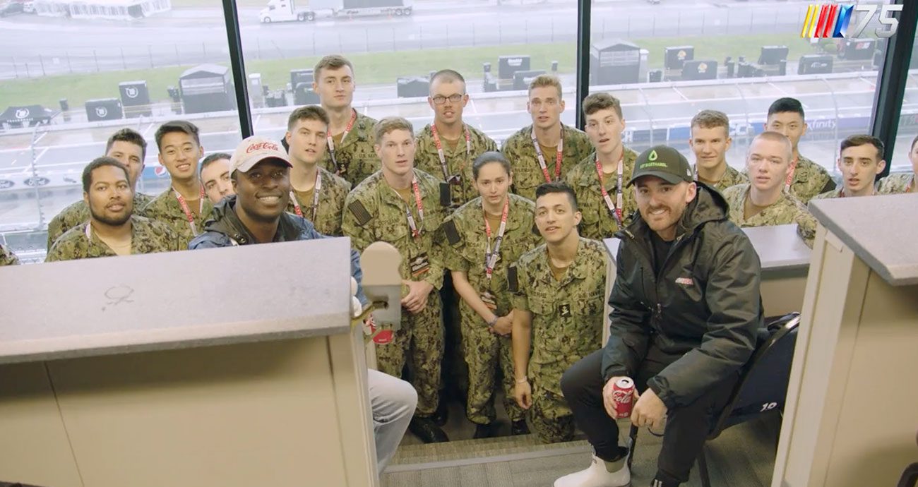 Jesse Iwuji visits Dover with U.S. military troops | NASCAR