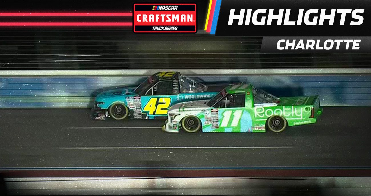 Carson Hocevar makes the pass on Corey Heim - NASCAR