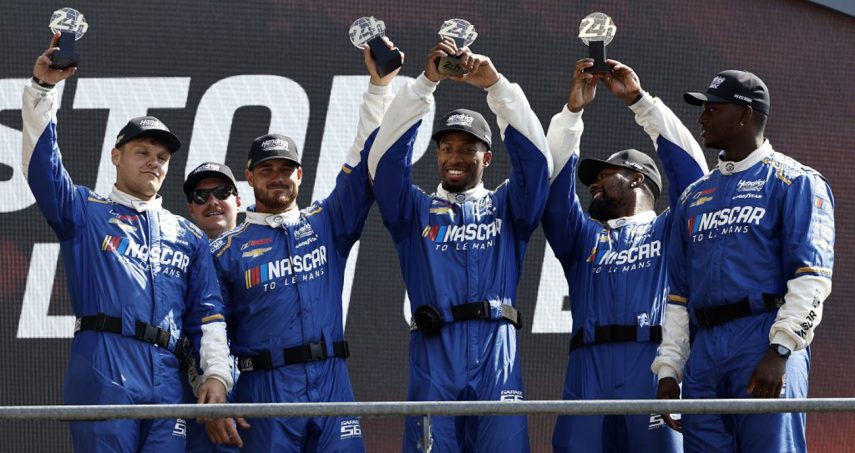Garage 56 crew wins Pit Stop Challenge at Le Mans | NASCAR