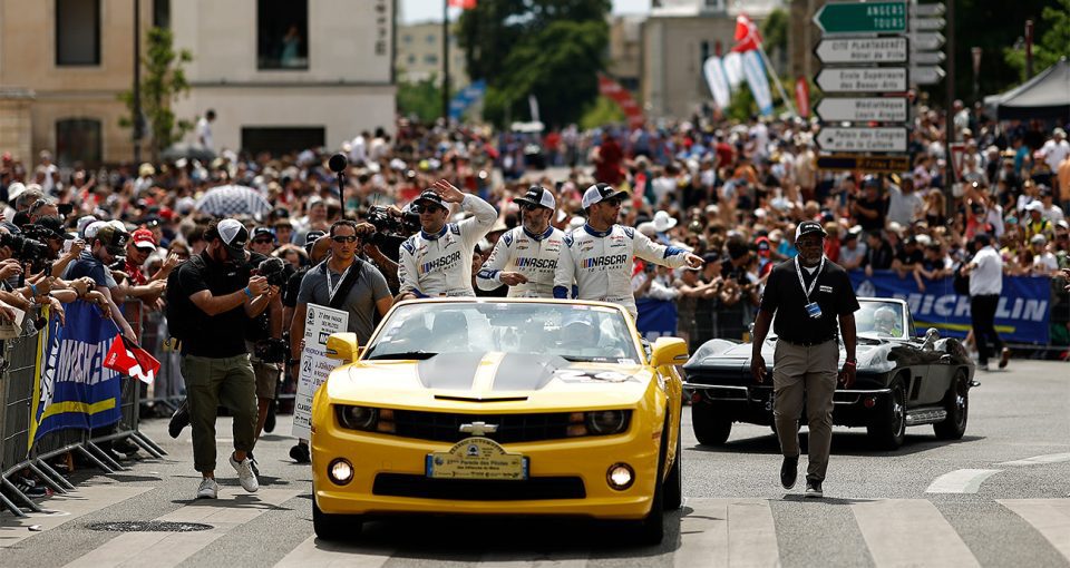 Le Mans parade final pre-race stop for Garage 56 | NASCAR