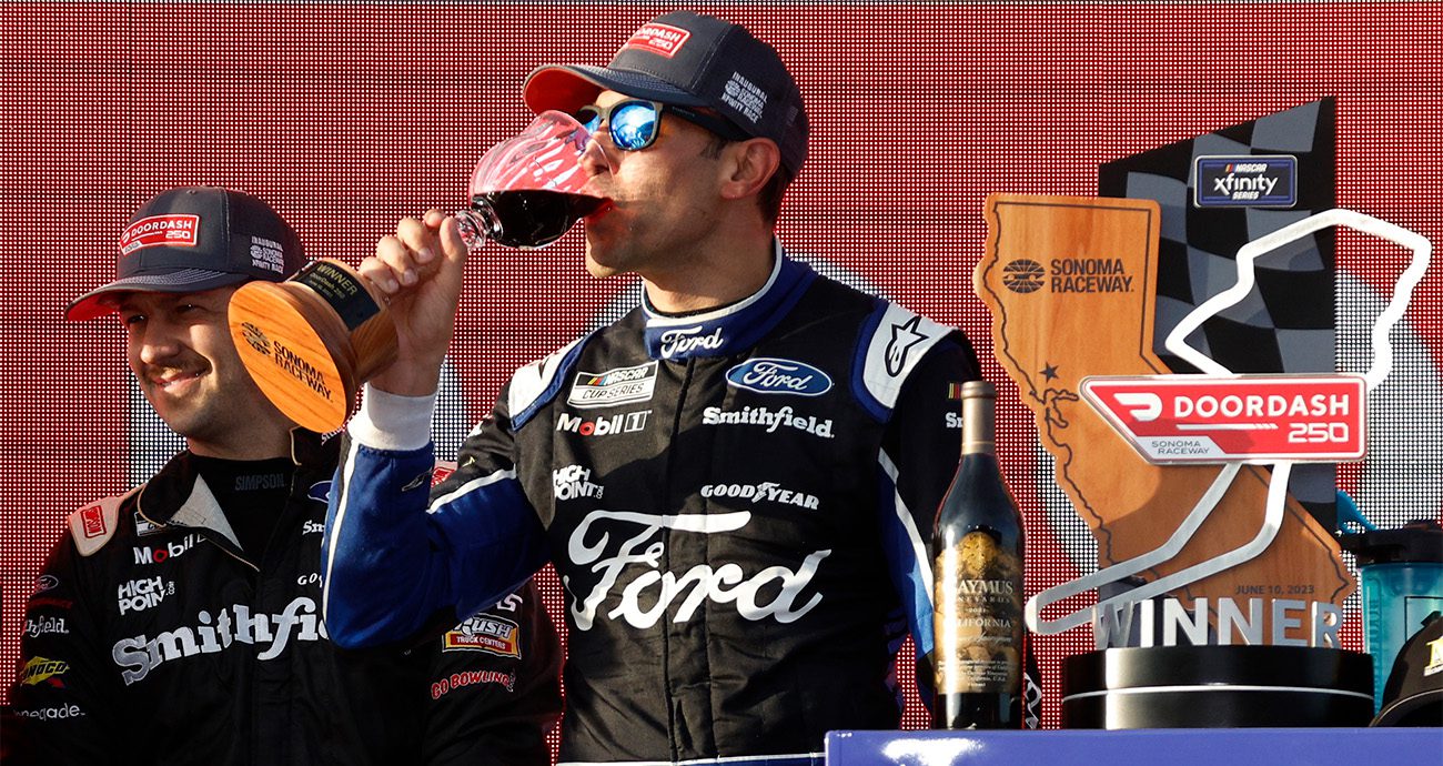 Aric Almirola wins inaugural Xfinity race at Sonoma | NASCAR