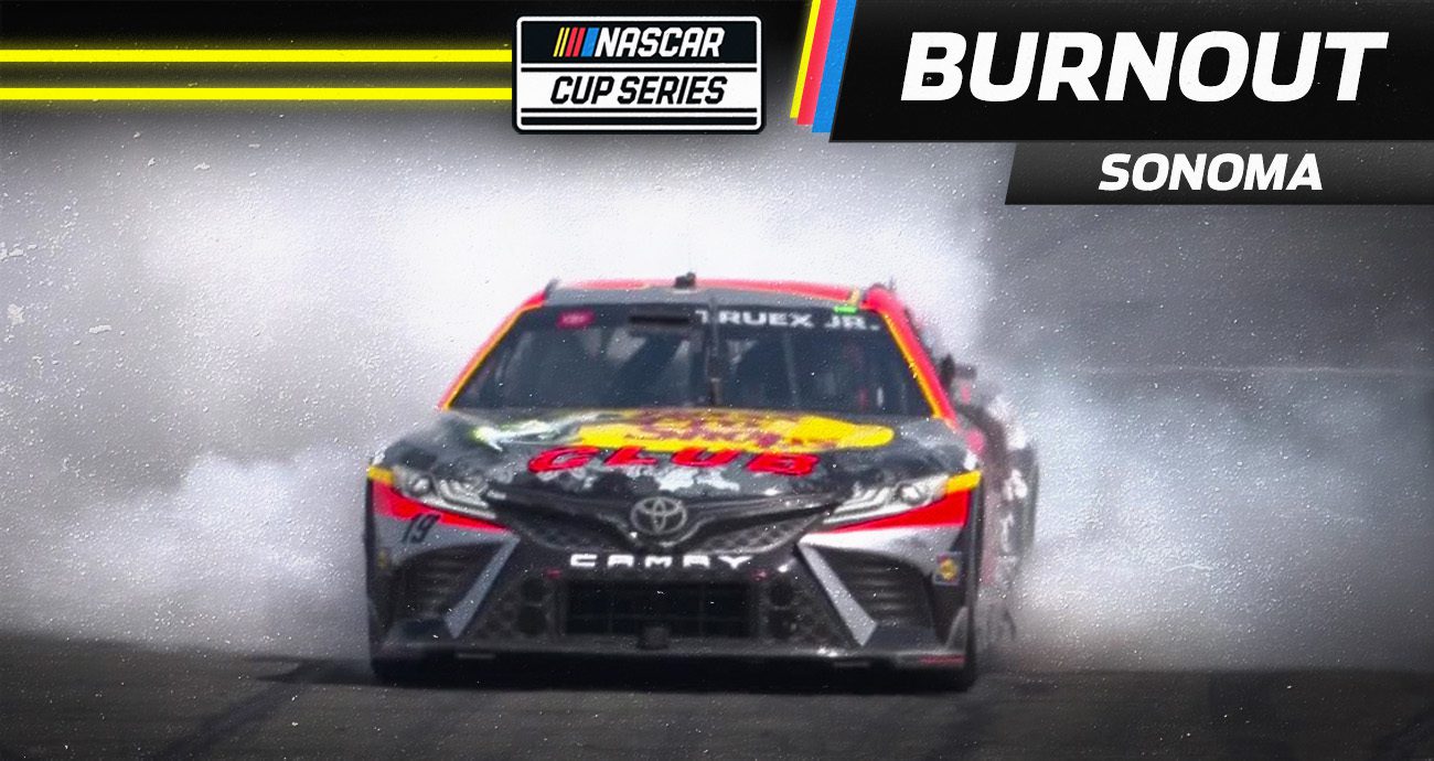 Martin Truex Jr. paints the asphalt in victory burnout | NASCAR