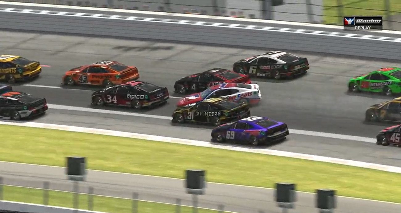 eNASCAR: Caution flag flies early in first lap at virtual WWT | NASCAR