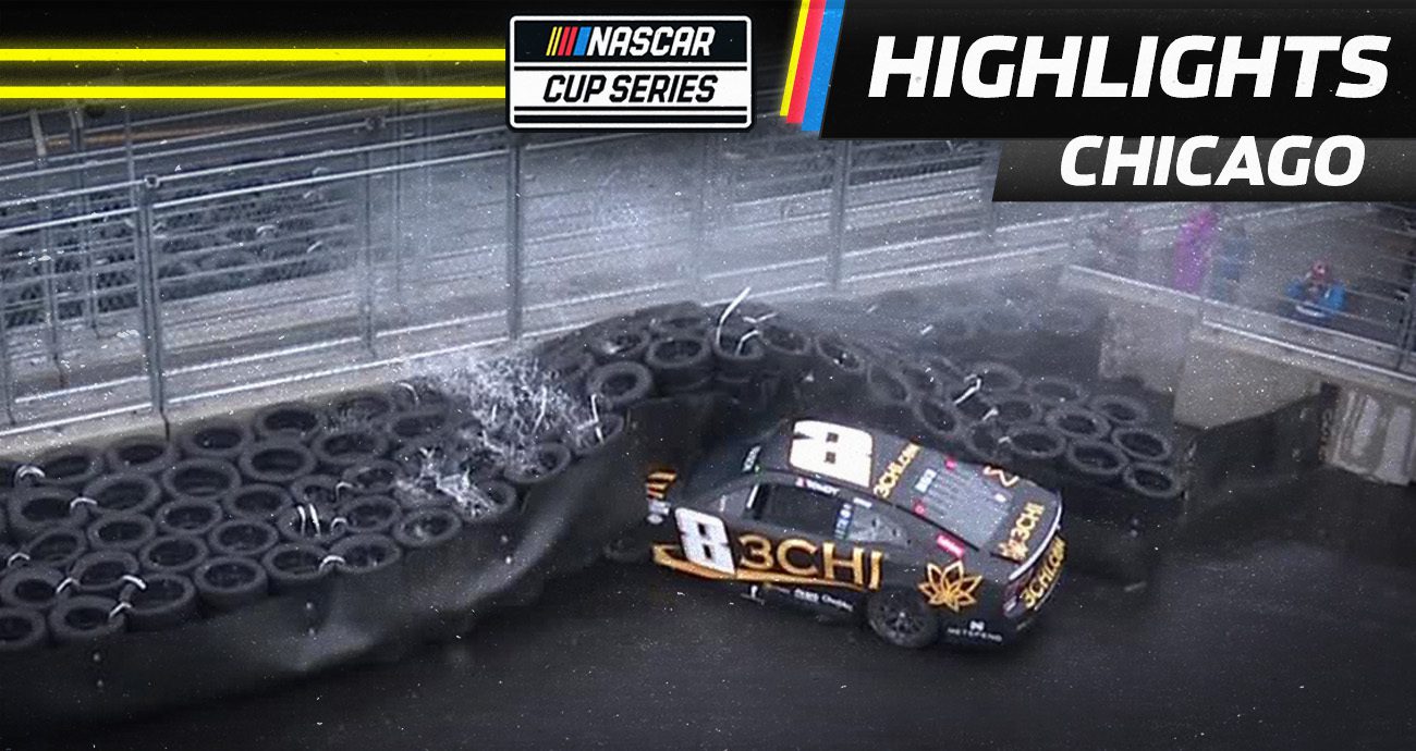Kyle Busch gets stuck under tires in Turn 6 - NASCAR