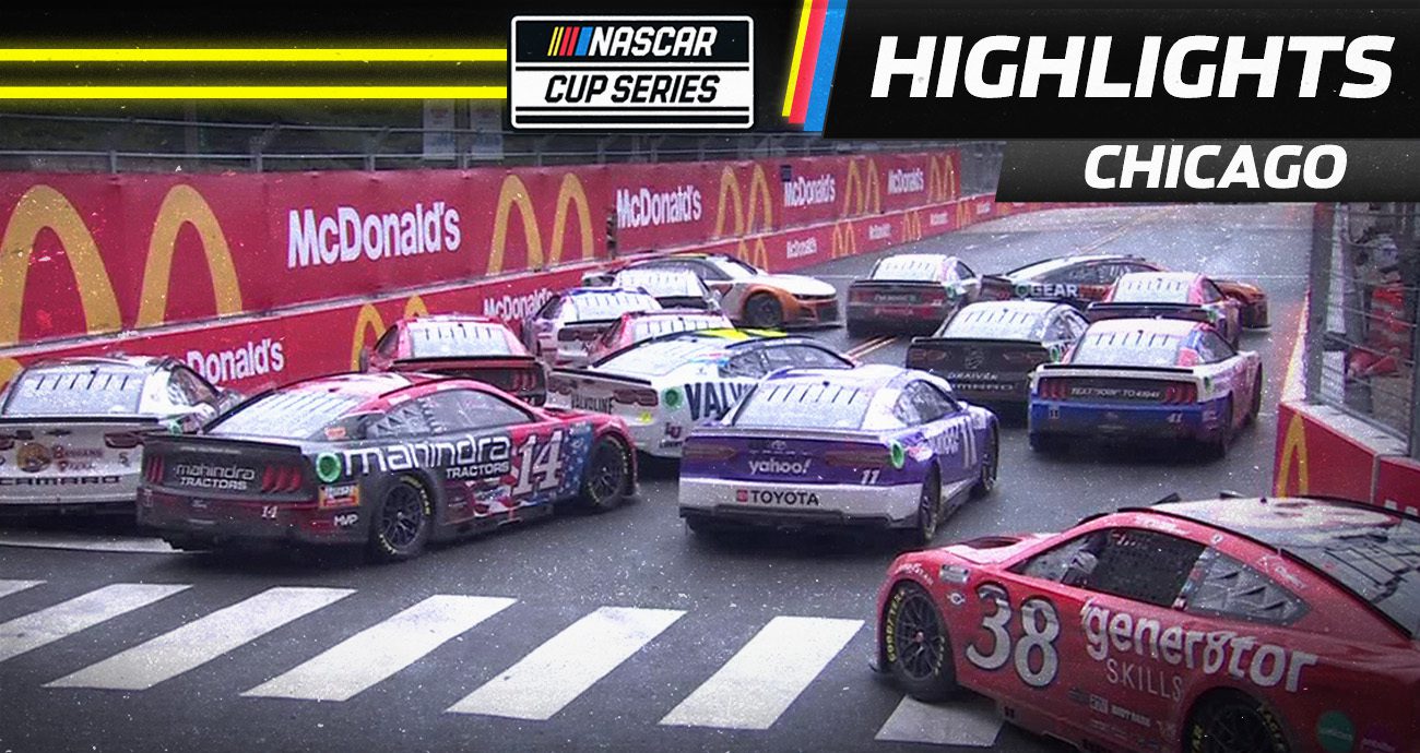 Massive pileup collects the field in Turn 11 at Chicago - NASCAR