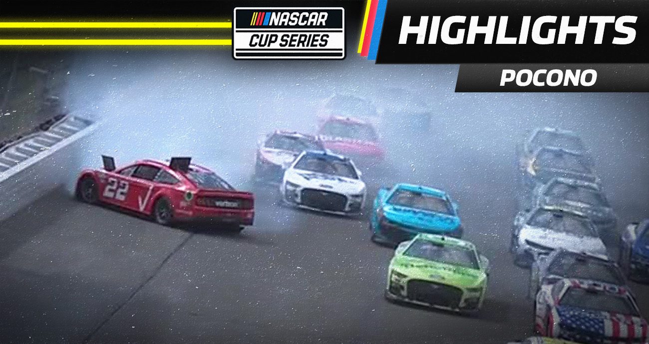 Logano gets spun, triggers multi-car wreck at Pocono Raceway | NASCAR