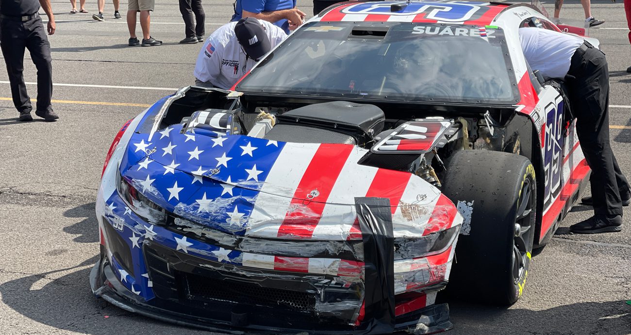 Daniel Suárez, Joey Logano out early after Pocono crash | NASCAR