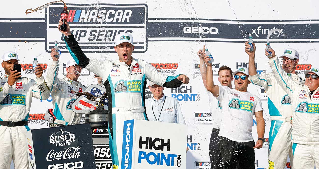 Denny Hamlin scores 50th Cup Series win at Pocono | NASCAR