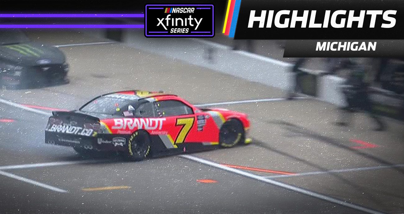 Allgaier spins on pit road after contact with Gibbs | NASCAR