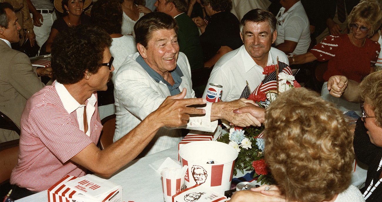 Richard Petty dines with President Ronald Reagan | NASCAR