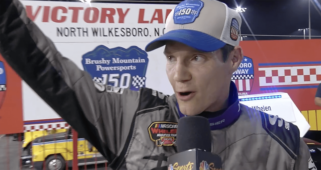 Matt Hirschman's Victory Lane interview from North Wilkesboro Speedway ...