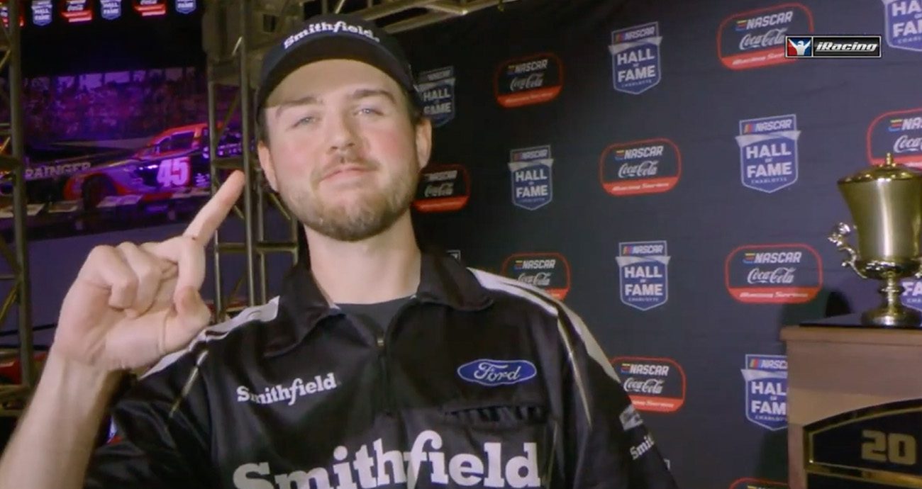 Steven Wilson reacts to winning Coca-Cola iRacing Series title