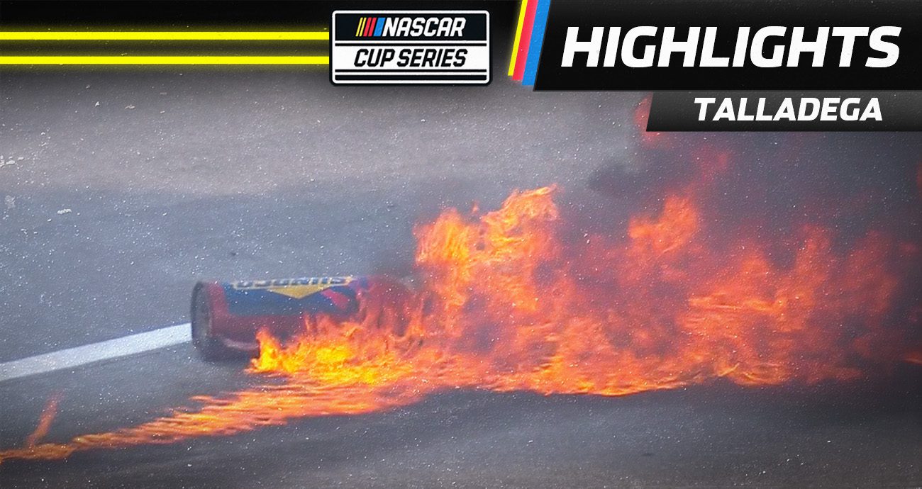 Gas can goes ablaze on pit road at Talladega | NASCAR