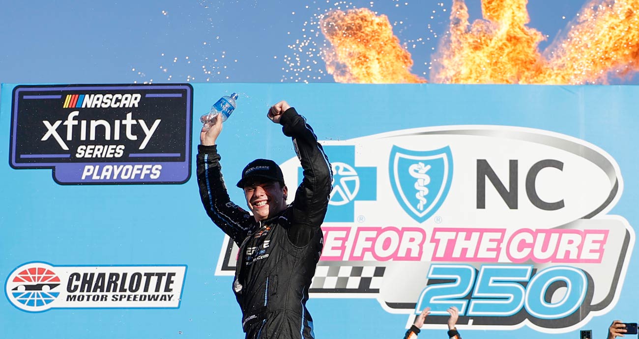 Sam Mayer lands clutch Xfinity win at Charlotte Roval | NASCAR