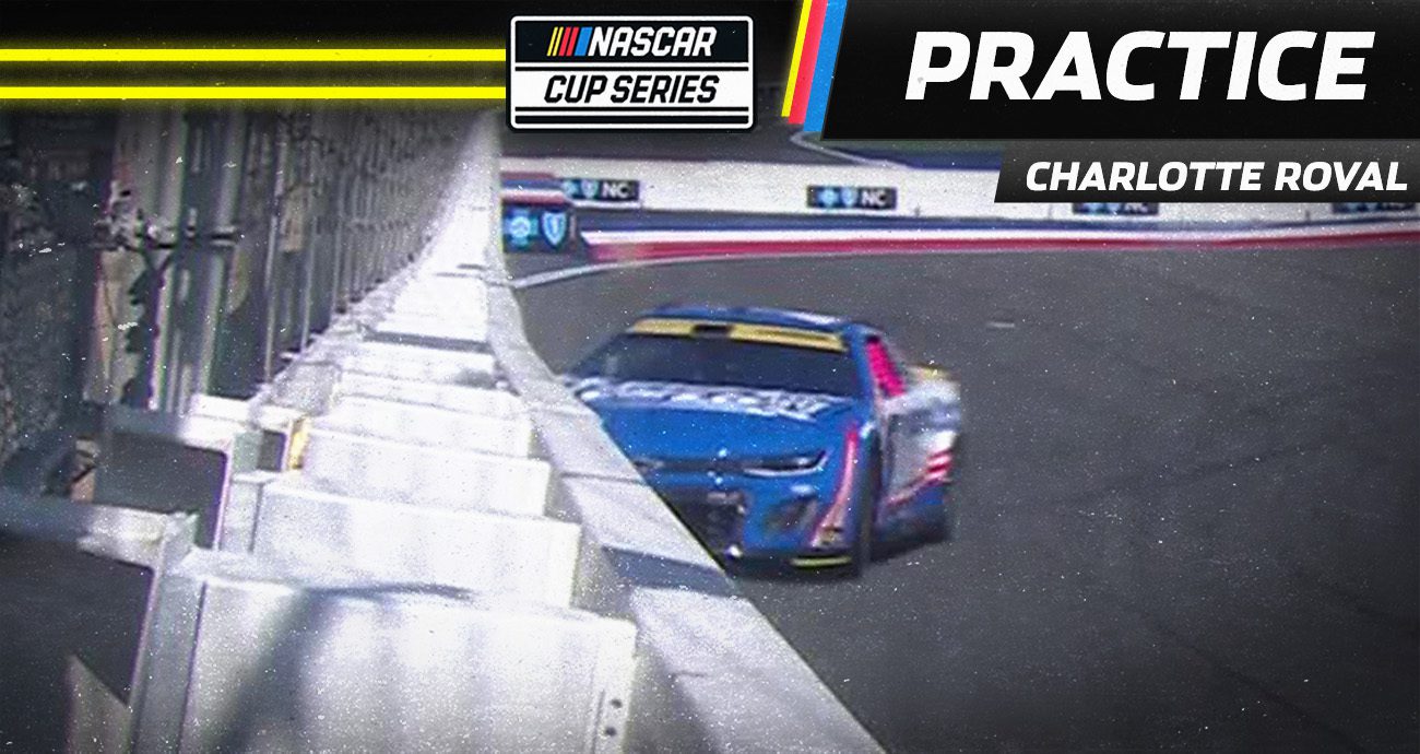 Kyle Larson slams wall in Cup practice, goes to garage - NASCAR