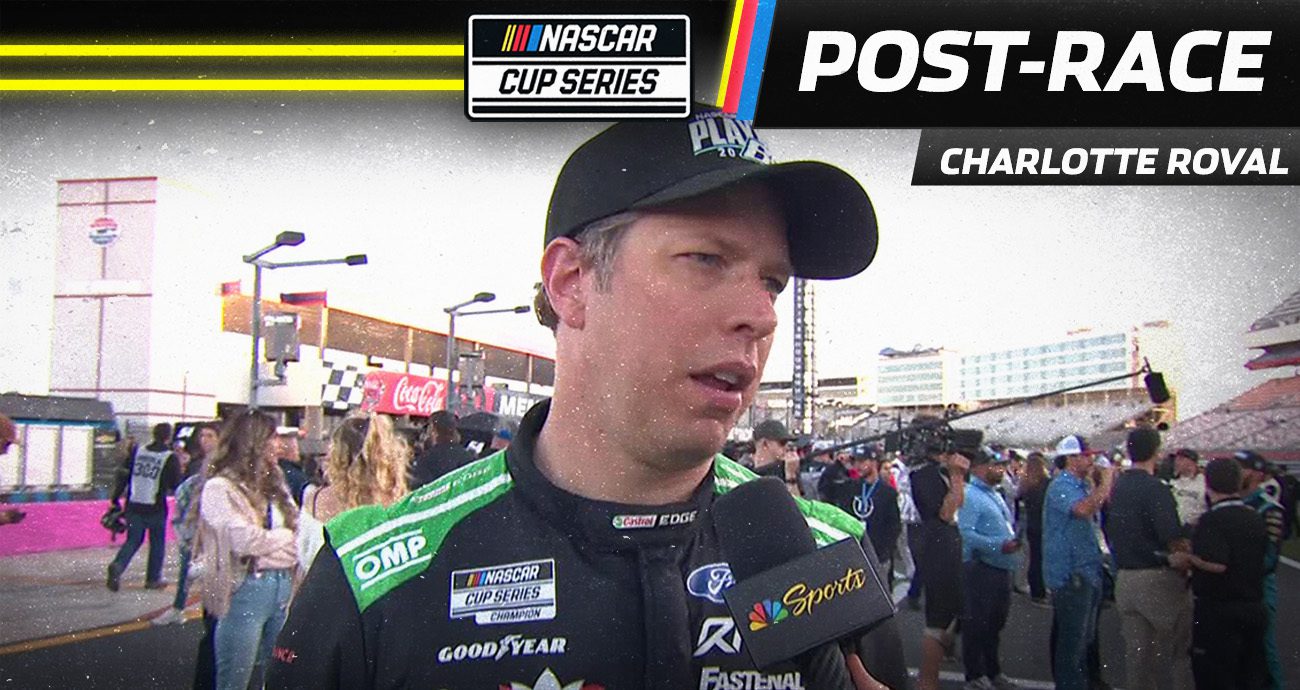 Brad Keselowski reacts to being eliminated at Charlotte
